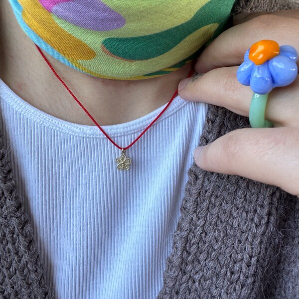 Red String Necklace - Etsy