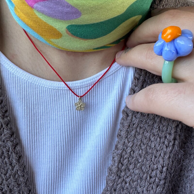 Red String Necklace - Etsy