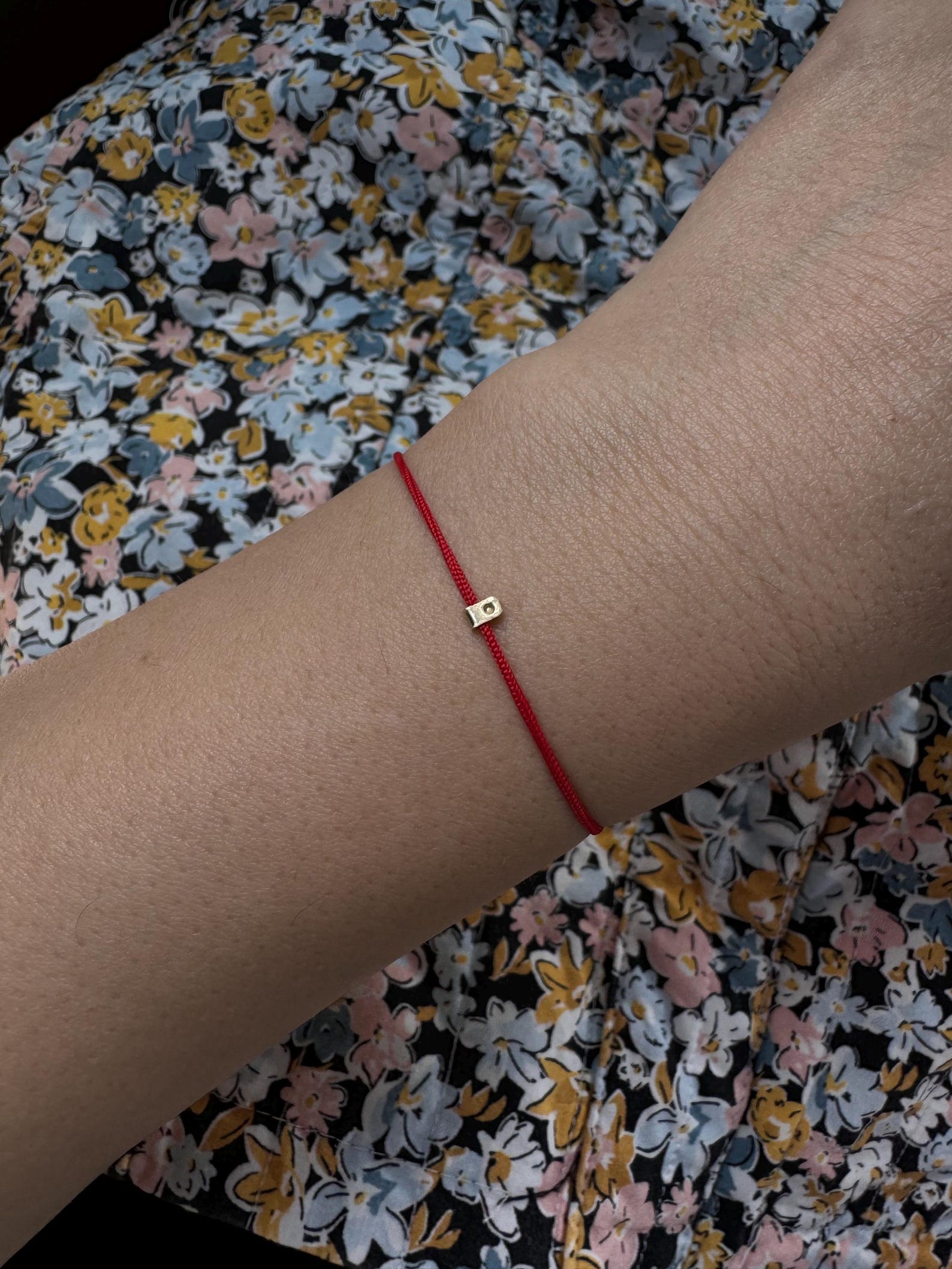 Handmade 14 K Gold Red String Bracelet - Etsy