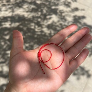 Handmade Red String Bracelet With a Golden Ball - Etsy