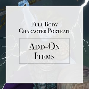 Add-on Items // Custom Full Body Character Portrait | Etsy