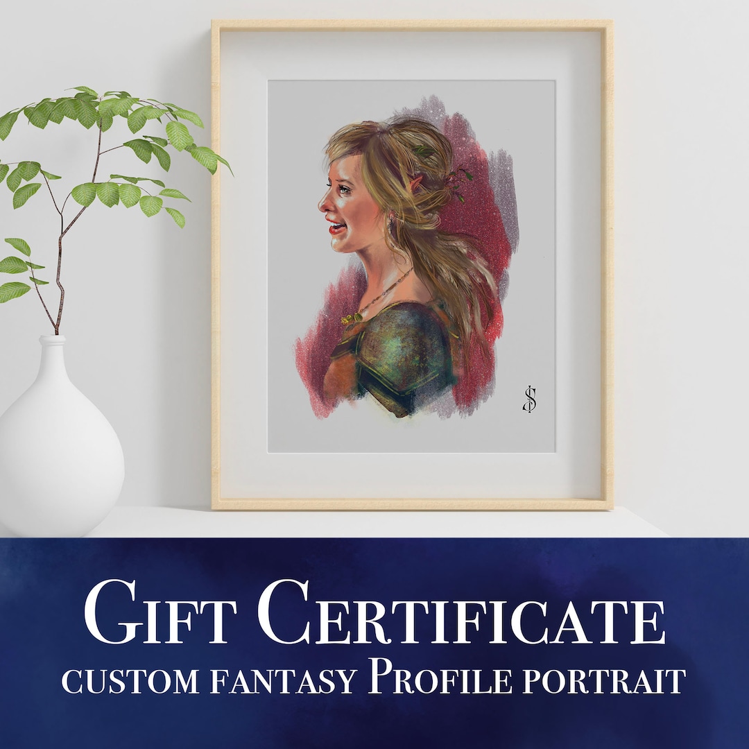 Custom Fantasy Character Bust Portrait Character Commission Painting ...