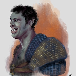 Custom Fantasy Character Bust Portrait Character Commission Painting ...