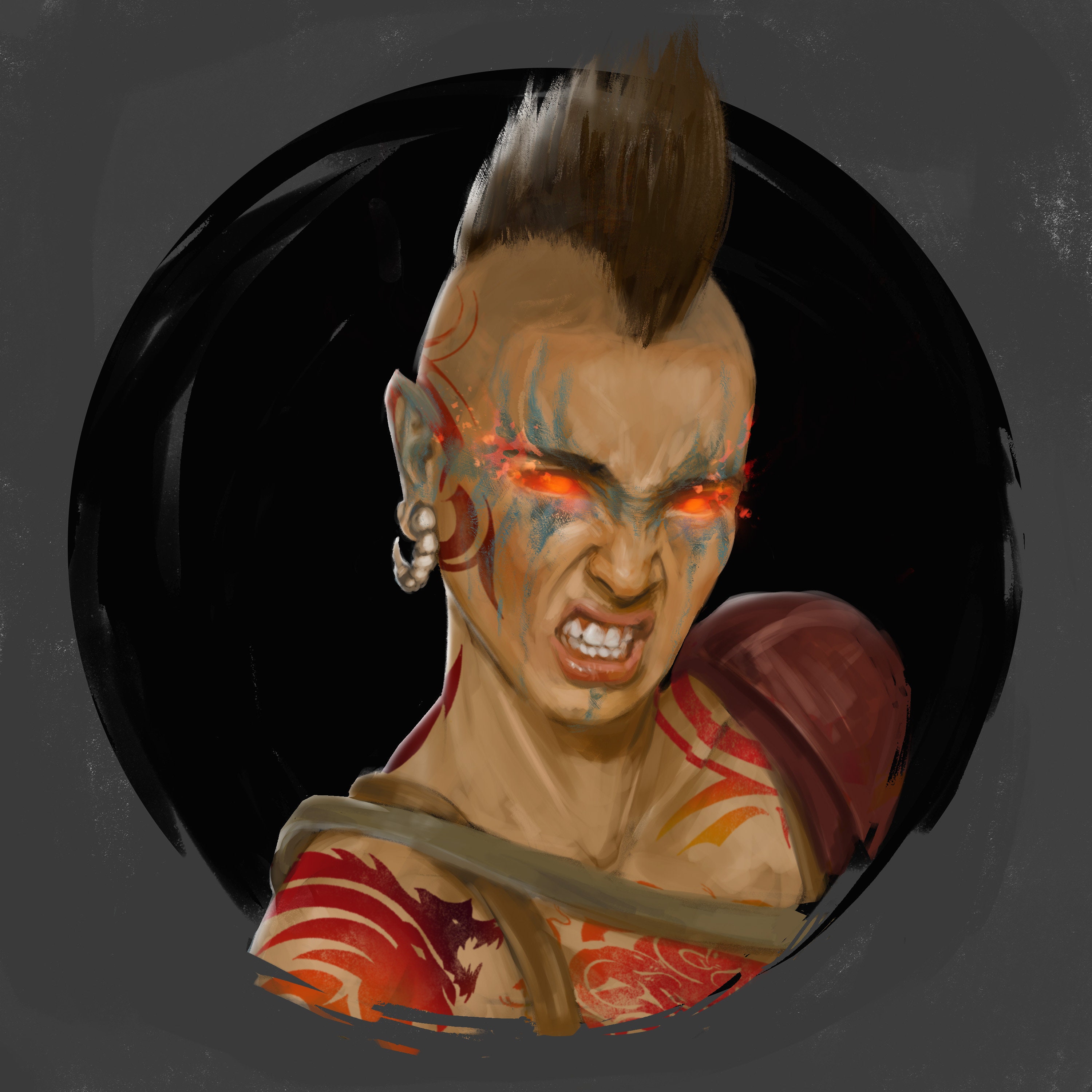 Custom Fantasy Character Bust Portrait | Character Commission Painting ...