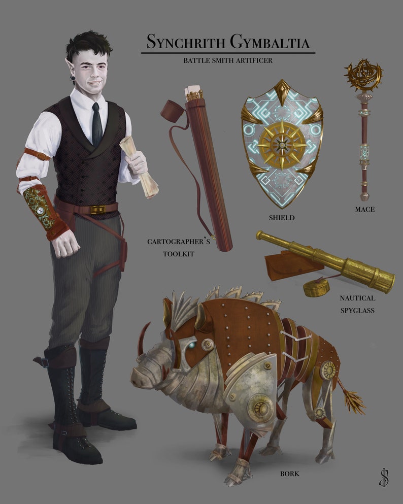 Custom Detailed Fantasy Character Design Character - Etsy