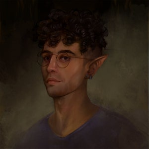 Custom Fantasy Character Bust Portrait Character Commission Painting ...