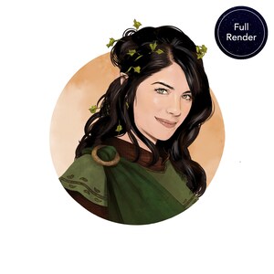Custom Fantasy Character Bust Portrait Character Commission Painting ...