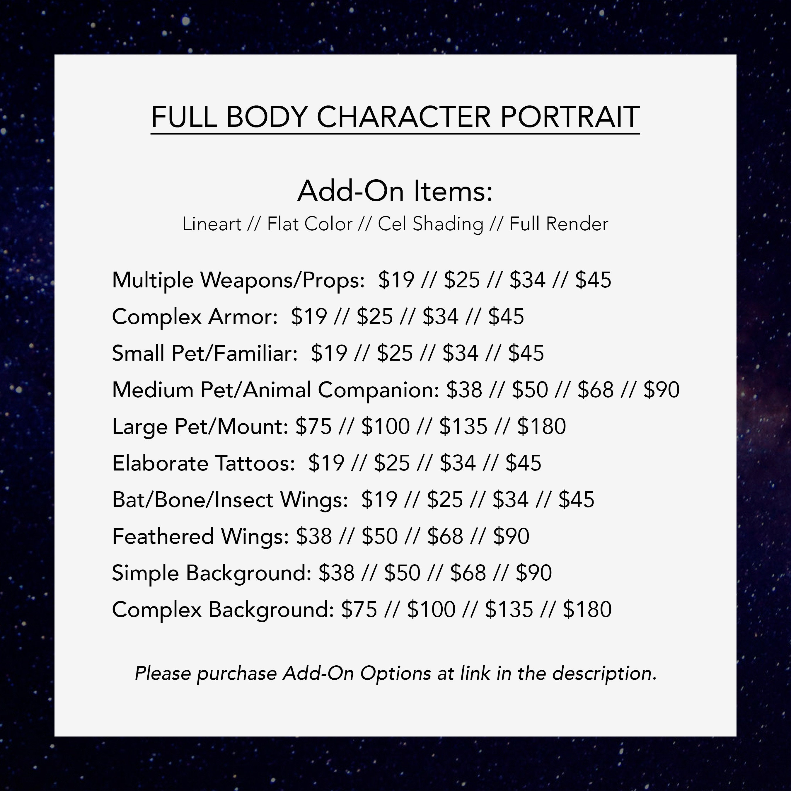 Custom Full Body Fantasy Character Portrait Character - Etsy