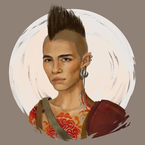 Custom Fantasy Character Bust Portrait Character Commission Painting ...