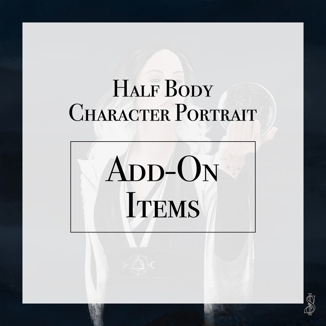 Add-on Items // Custom Half Body Character Portrait - Etsy