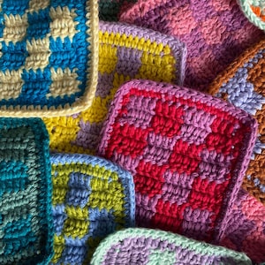 Digital Pattern - Handmade Crochet Checkered Coaster - Etsy