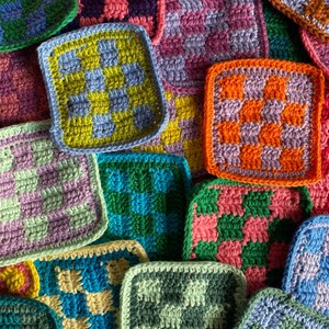 Digital Pattern - Handmade Crochet Checkered Coaster - Etsy