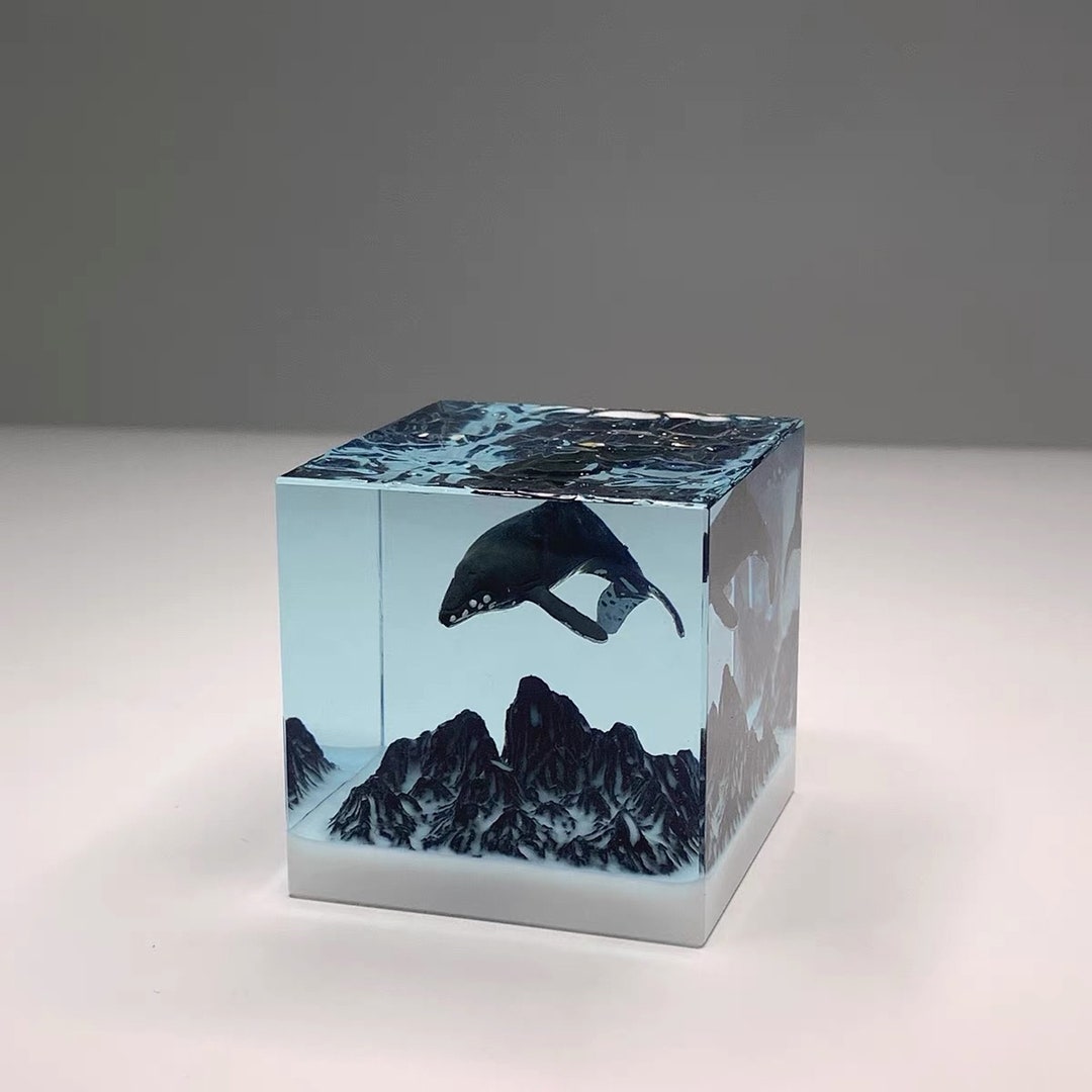 Resin Art Deep Sea Micro Landscape 2 X 2 Whale in - Etsy