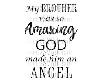 Brother in Heaven Png | Etsy