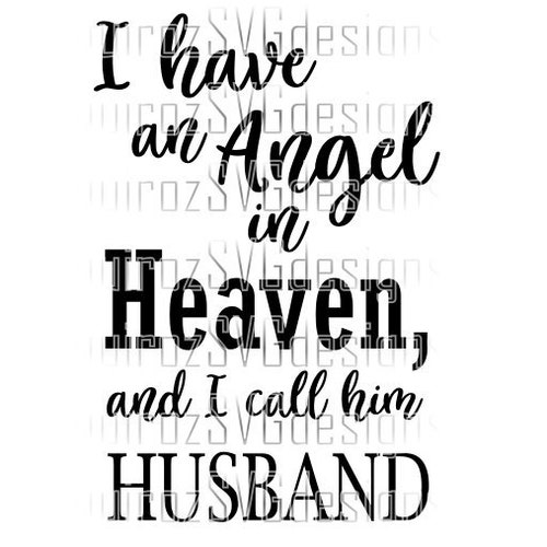 My Husband Guardian Angel Memorial SVG/DXF File - Etsy