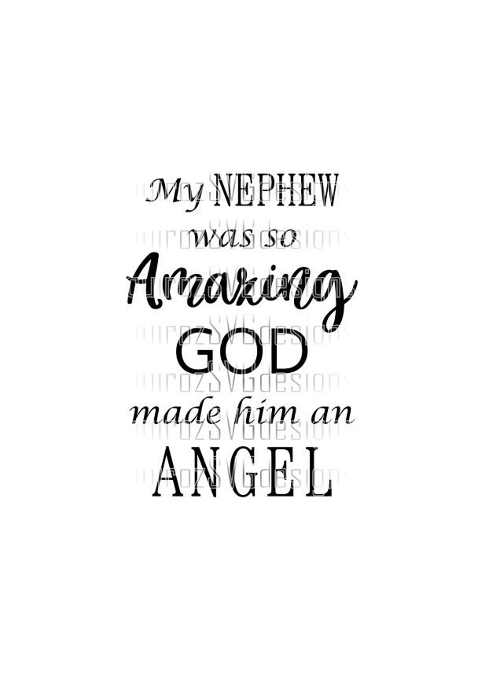 Nephew in Heaven SVG / Svg File / Png File / Dxf File / Eps File / Pdf ...