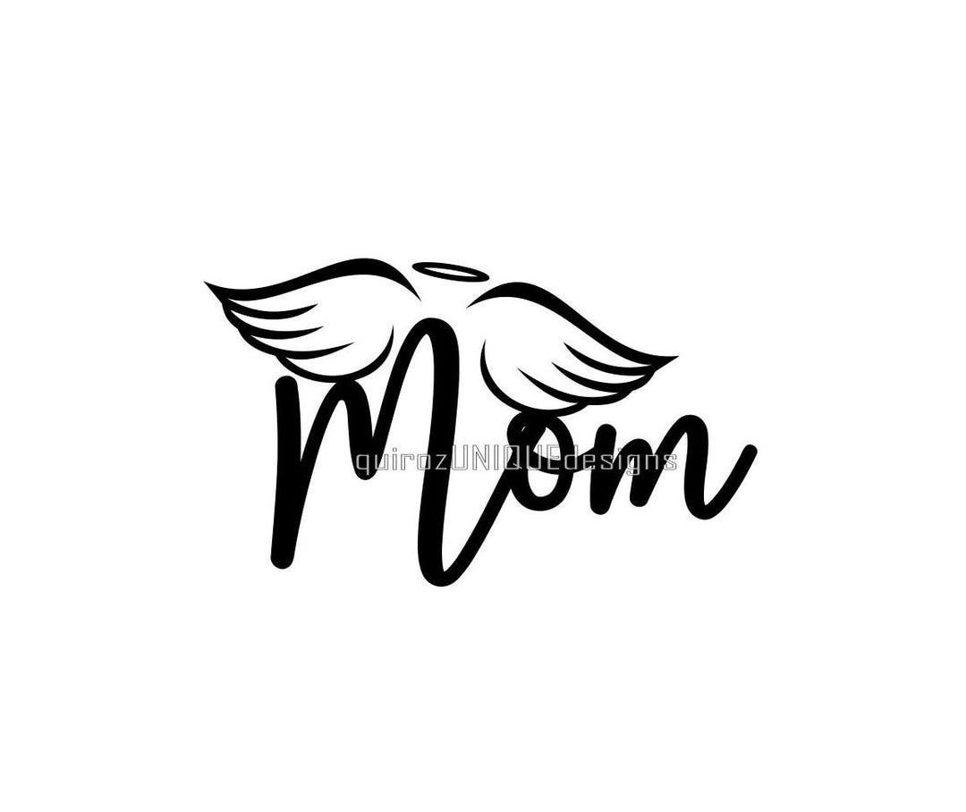 Mom in Heaven Svg, Png, Eps | Angel Mom | Digital Download Files | in ...