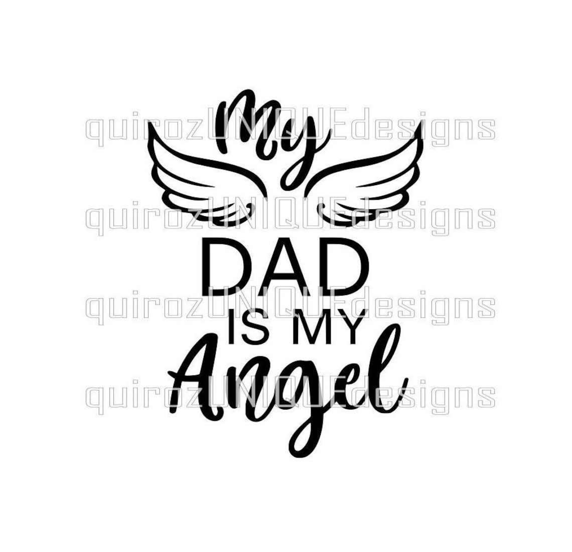 Dad in Heaven SVG / My Dad is My Angel Svg / Memorial Svg File / Png ...