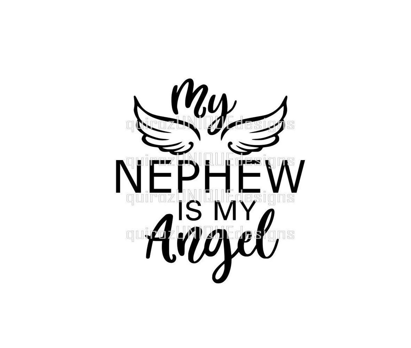 Nephew in Heaven SVG, PNG | My Nephew is My Angel File | Memorial Files ...