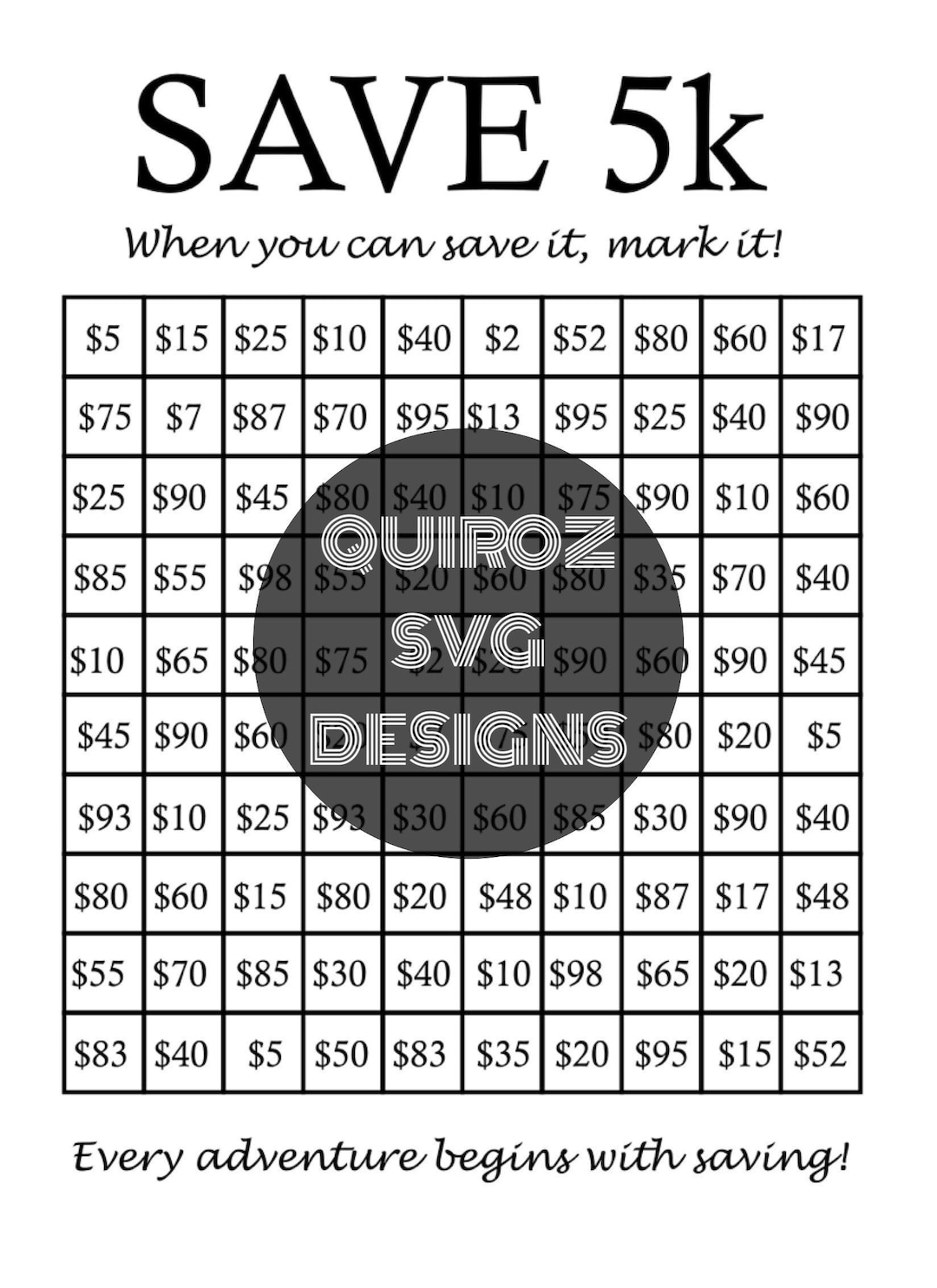 Vacation Savings Tracker, Vacation Fund Tracker, Money Saving Products ...