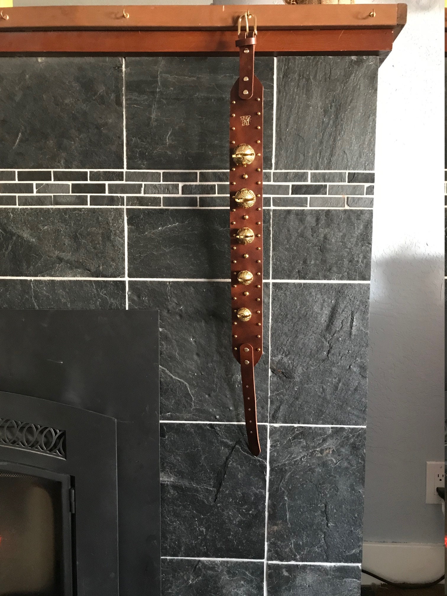 Leather Sleigh Bell Hanger/strap - Etsy