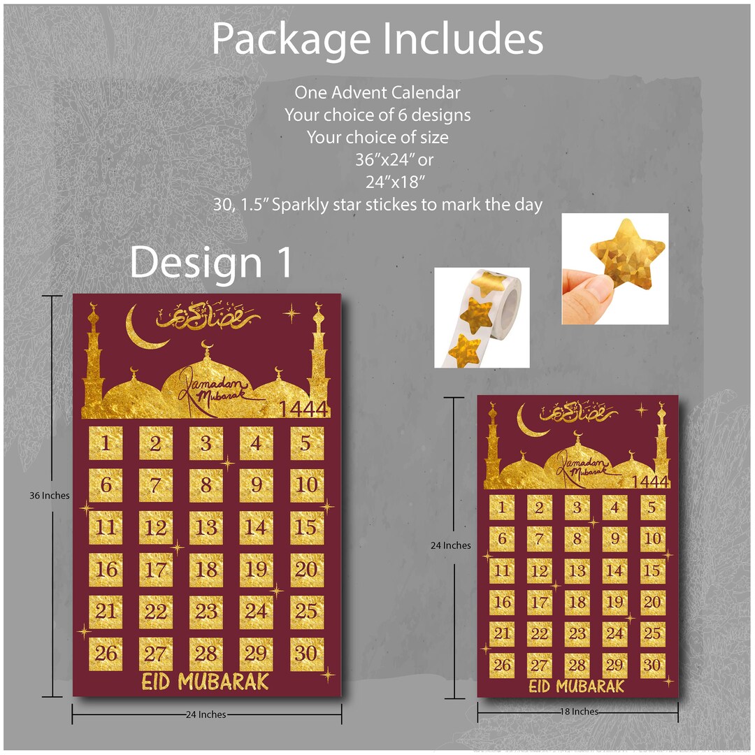 Ramadan Advent Calendar - Countdown to Eid - Ramadan Tracker - Eid ...