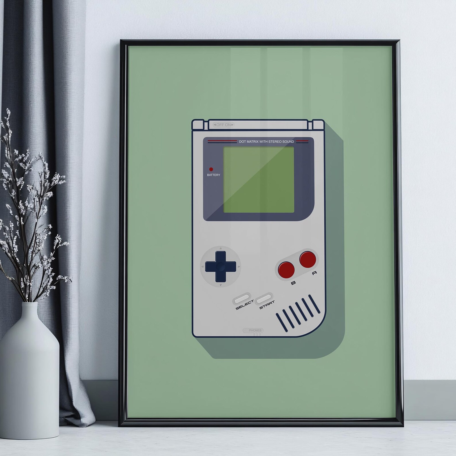 Video Game Controller, Vintage Gaming Room Controller Print, Video Game ...