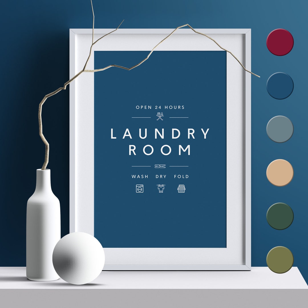 Laundry Room Print in Vibrant Colours- Funny Utility Room Poster ...