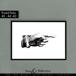 Victorian Style Retro Hand Drawing With Pointed Finger, Finger Pointing ...