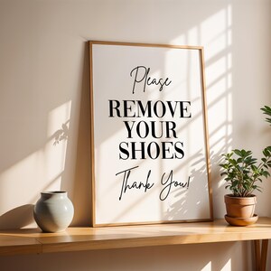 Please Remove Your Shoes Entrance Sign Text Home Decor Shoes Off