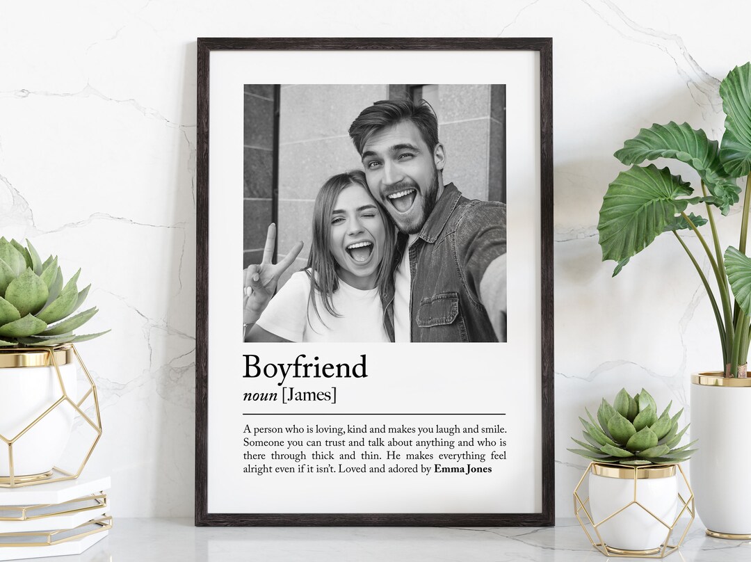 Personalised Boyfriend Definition Print - Custom Gift With Photo for ...