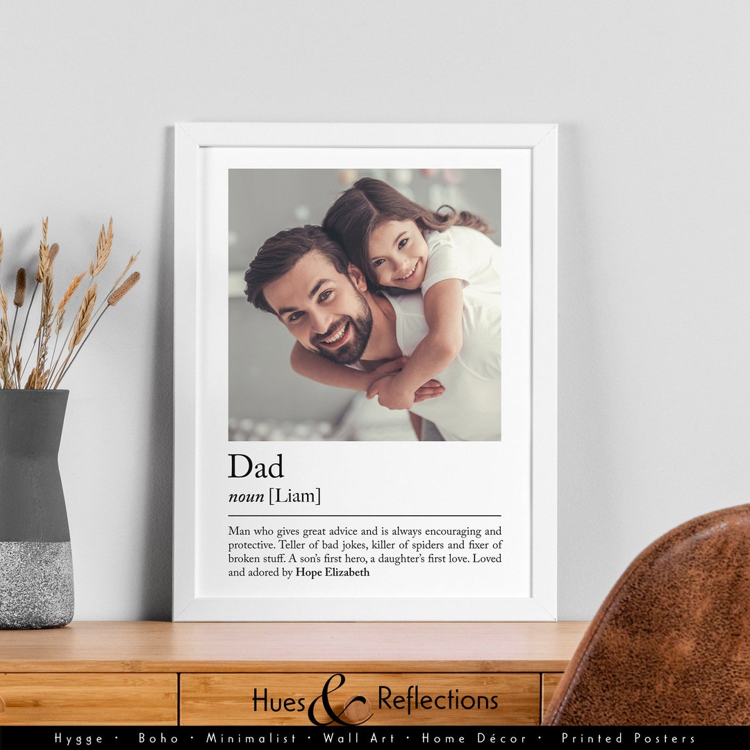 Personalised Dad Definition Print - Custom Gift With Photo for Daddy ...