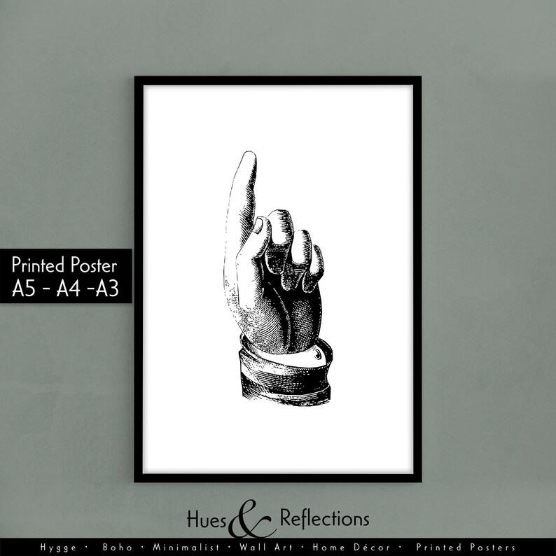 Victorian Style Retro Hand Drawing With Pointed Finger, Finger Pointing ...