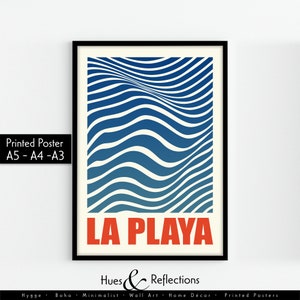 La Playa Poster - the Beach Poster, Retro Print, Summer Poster, Beach ...