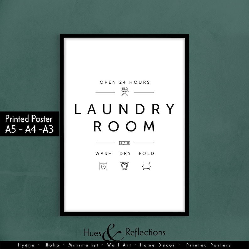 Set of 3 - Laundry Service Room and Stain Removal - Cheat Sheet ...