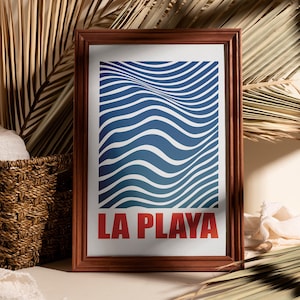 La Playa Poster - the Beach Poster, Retro Print, Summer Poster, Beach ...