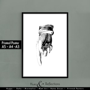 Victorian Style Retro Hand Drawing With Pointed Finger, Finger Pointing ...