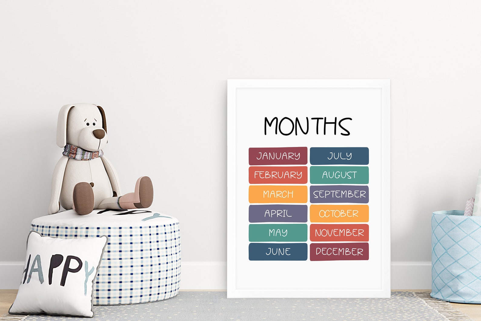 Months of the Year Print Montessori Education Poster Nursery - Etsy UK