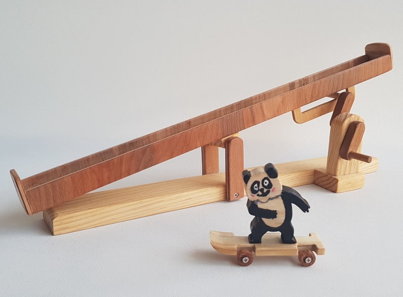 Skateboarding Panda Automaton Toy Plans: Wooden Toy (PDF Download) - Etsy