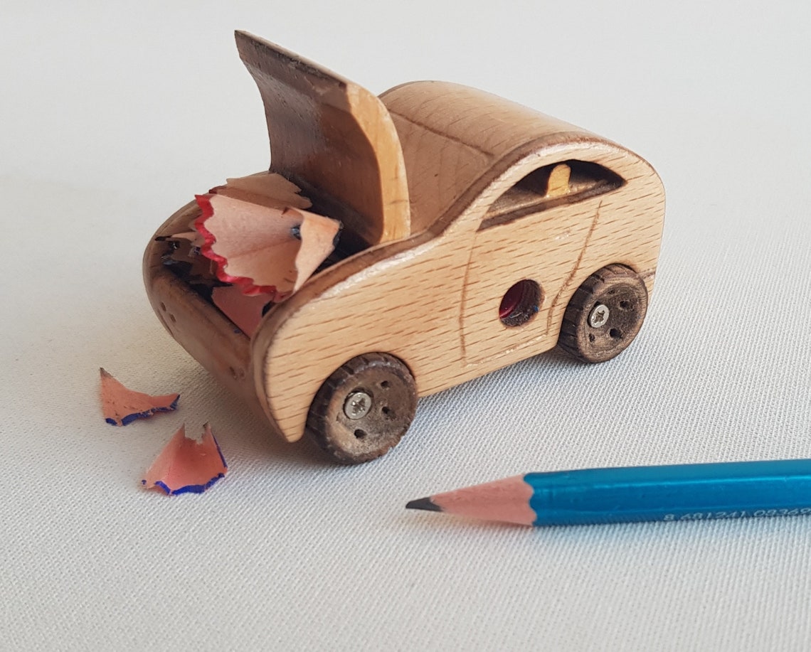 Wooden Pencil Sharpener Car Toy Plans & Patterns PDF - Etsy