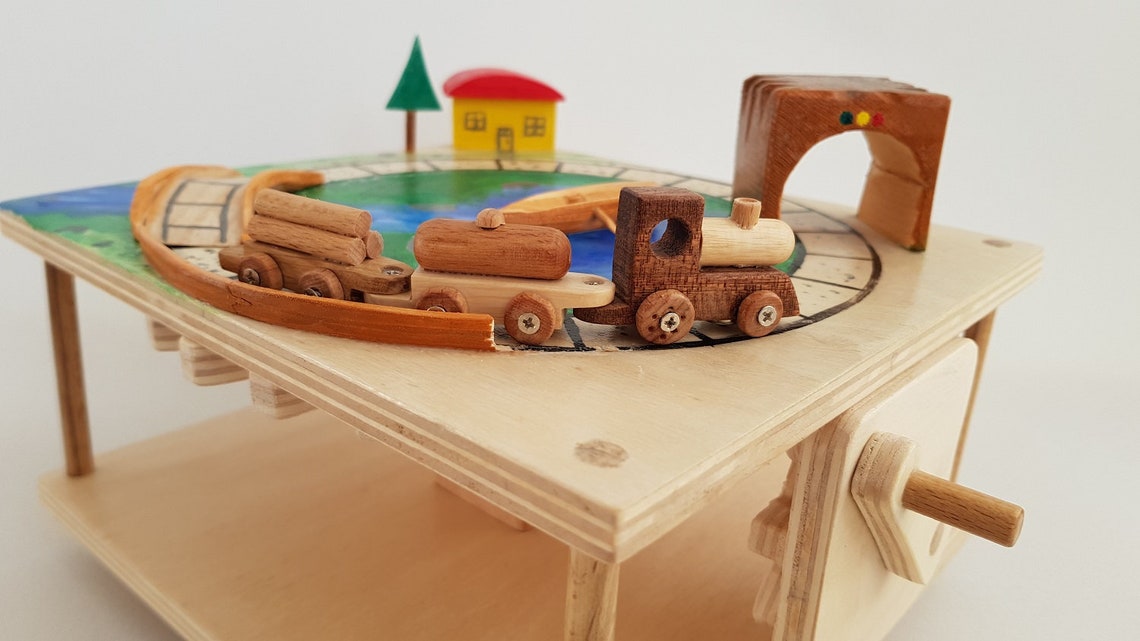 Wooden Automata Carousel Train Toy Plans, DIY (PDF Download) - Etsy
