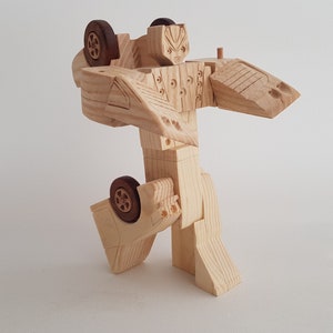 Wooden Transformer Car DIY Plans: Transformable Robot Toy (PDF Download ...