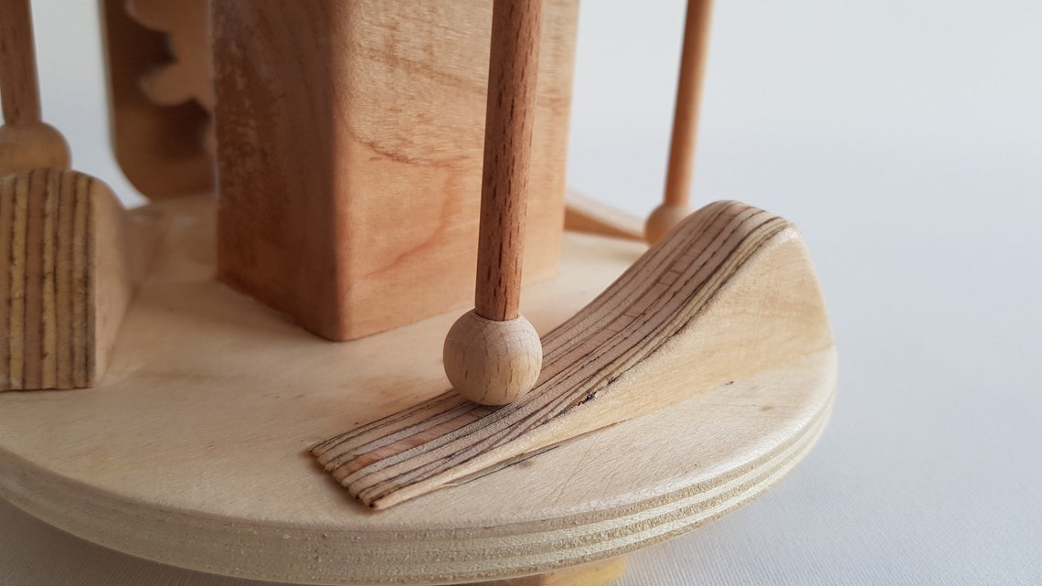 Wooden Automaton Carousel Toy Plans: DIY Woodworking Project (PDF ...
