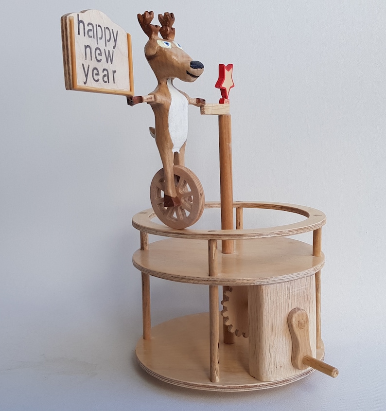 Wooden Unicycle Deer Automata Toy Plans (PDF Download) - Etsy