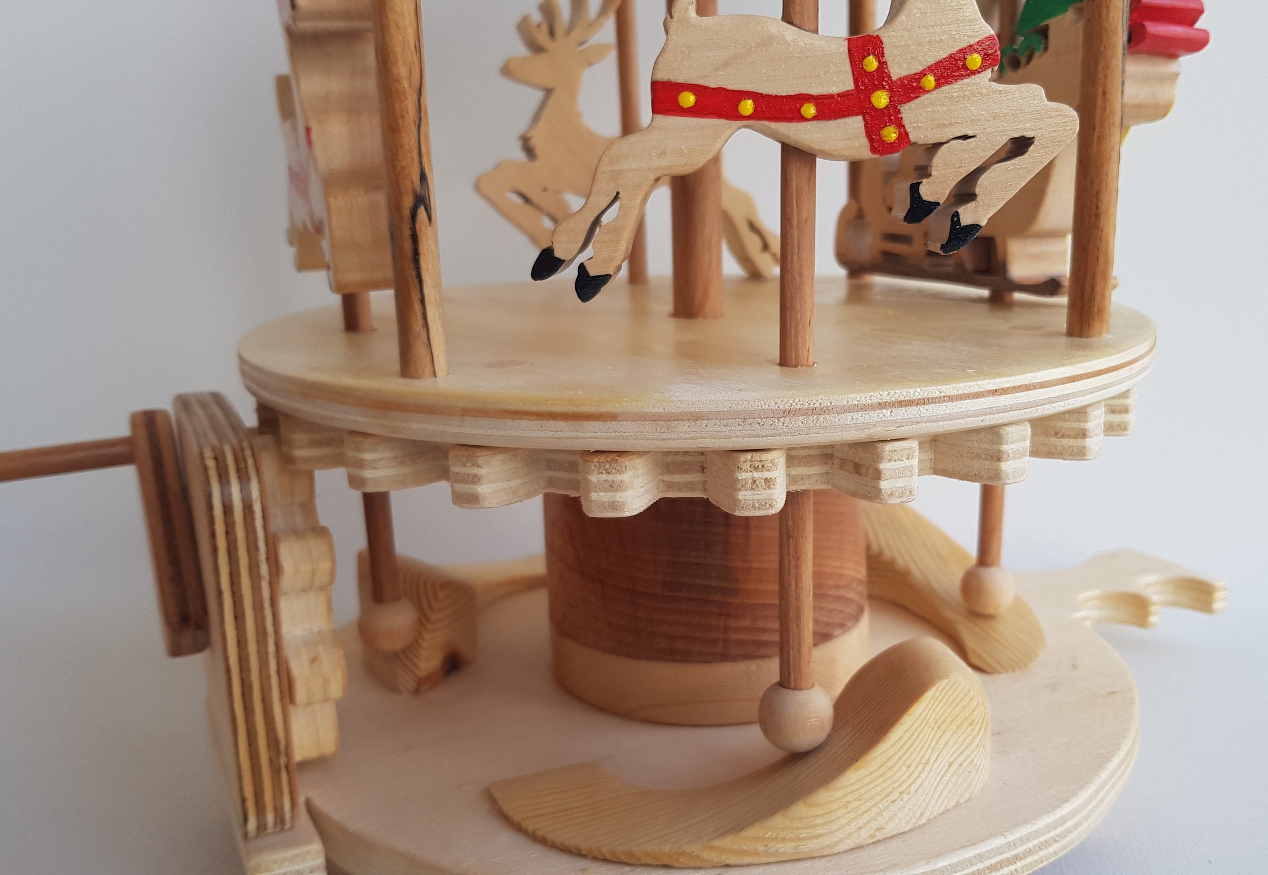 Wooden Santa Claus Carousel Plans: Christmas Automaton Toy (PDF ...