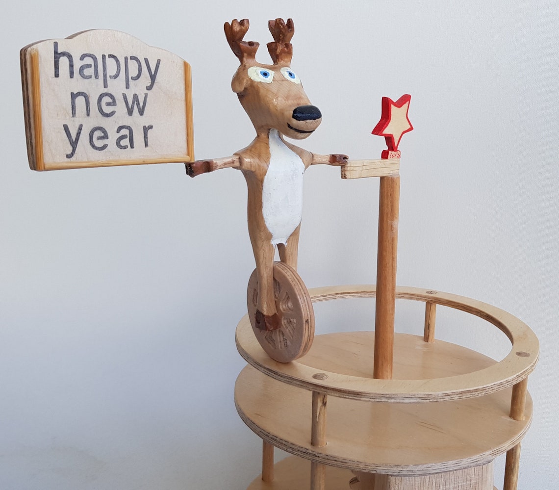 Wooden Unicycle Deer Automata Toy Plans (PDF Download) - Etsy