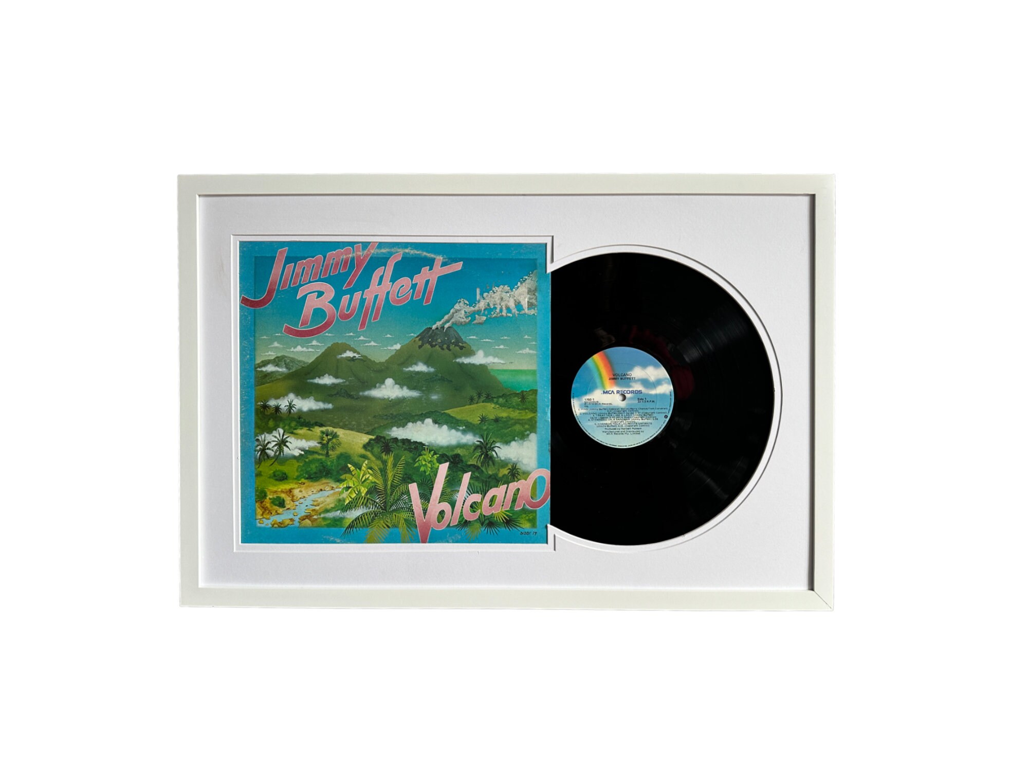 Jimmy Buffett - Volcano, Framed Vinyl Record & Album Cover, Ready to ...