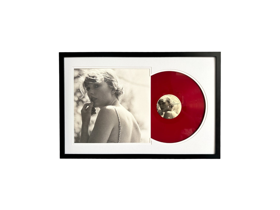 Taylor Swift - Folklore (exclusive Red Vinyl), Framed Vinyl Record ...