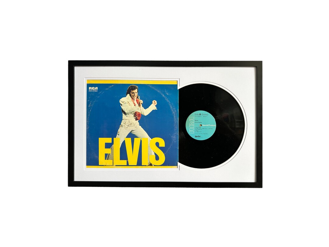 Elvis - Framed Vinyl Record & Album Cover, Ready to Hang, Music Gift ...
