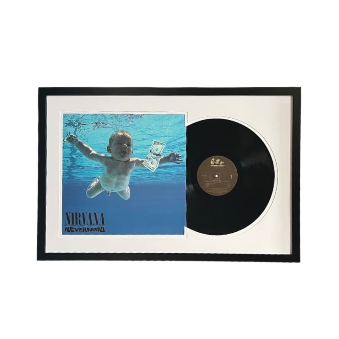 Nirvana - Nevermind, Framed Vinyl Record & Album Cover, Ready to Hang ...